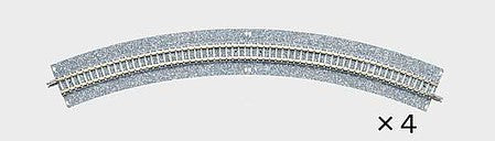 TomyTec 17745 N Scale Wide-Roadbed Curve Track C391-45WP - Fine Track ...