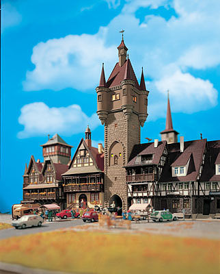Vollmer 43900 HO Scale Rothenburg Tower -- 3-1/2 x 3-1/2 x 14-1/2" 9 x ...