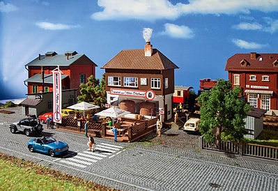 Vollmer 45611 HO Scale The Old Signal Box Brewery -- Kit - 5-7/8 x 5-1/ ...