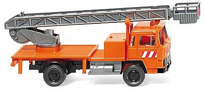 Wiking 64401 HO Scale Magirus Aerial Lift Truck - Assembled -- Orange ...